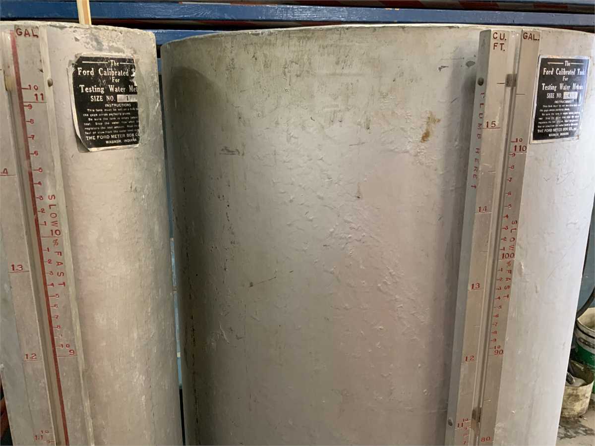 Ford Water Meter Test Table with Tanks Online Government Auctions of ...