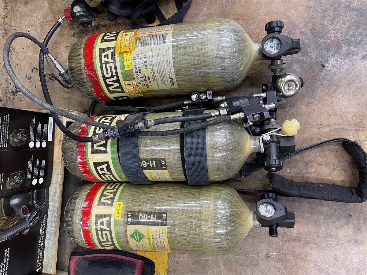 MSA Air packs, Masks, Bottles and accountability tags-retired Online ...
