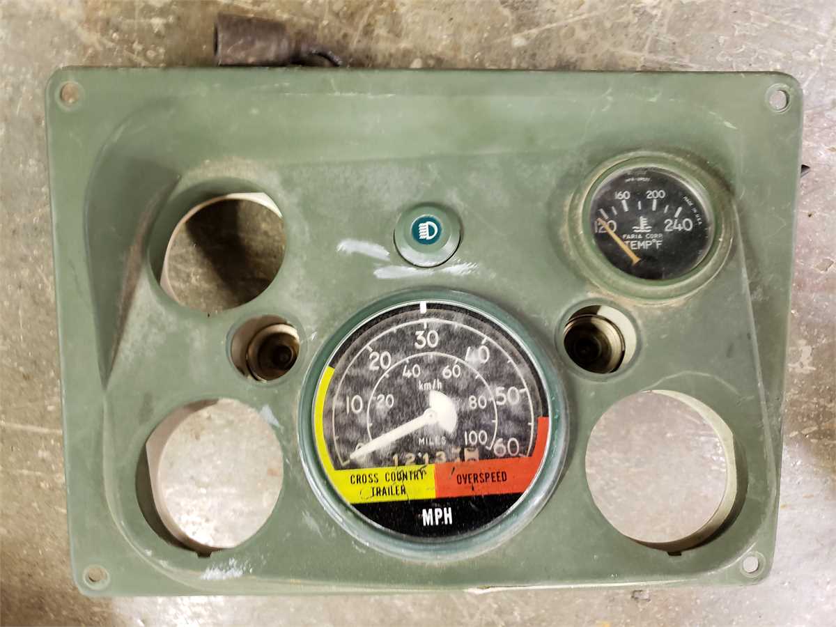 Military Humvee Instrument Panel Online Government Auctions of ...