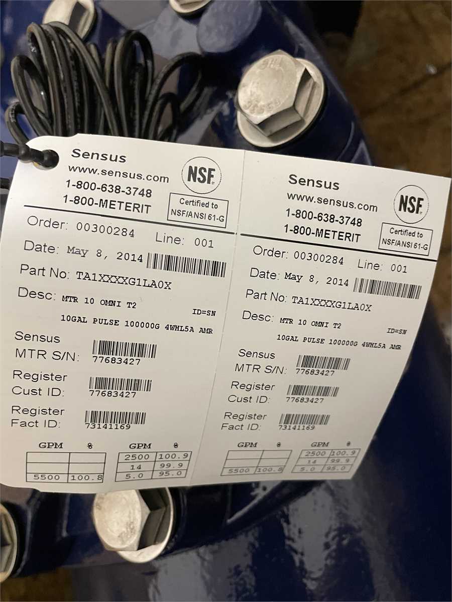 10” Sensus Omni T2 Water meter with strainer Online Government Auctions ...