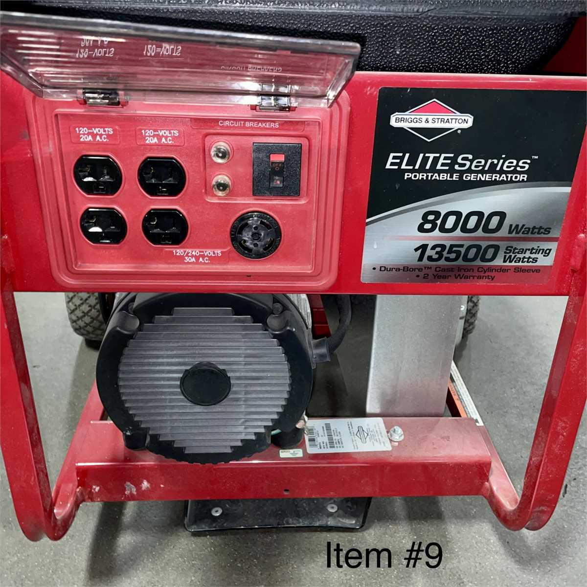 Briggs & Stratton Elite Series 8000 Watt Portable Generator Online Government Auctions of ...