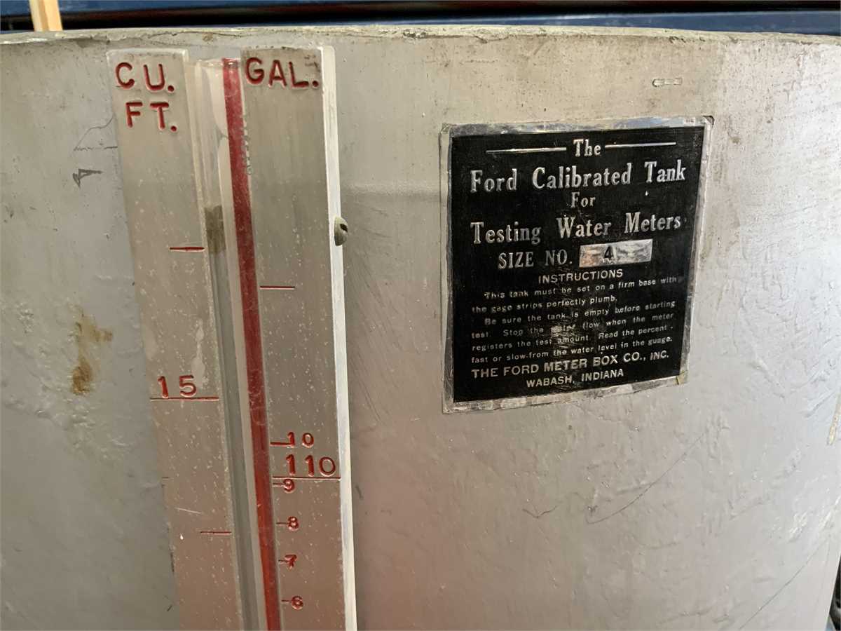 Ford Water Meter Test Table with Tanks Online Government Auctions of ...