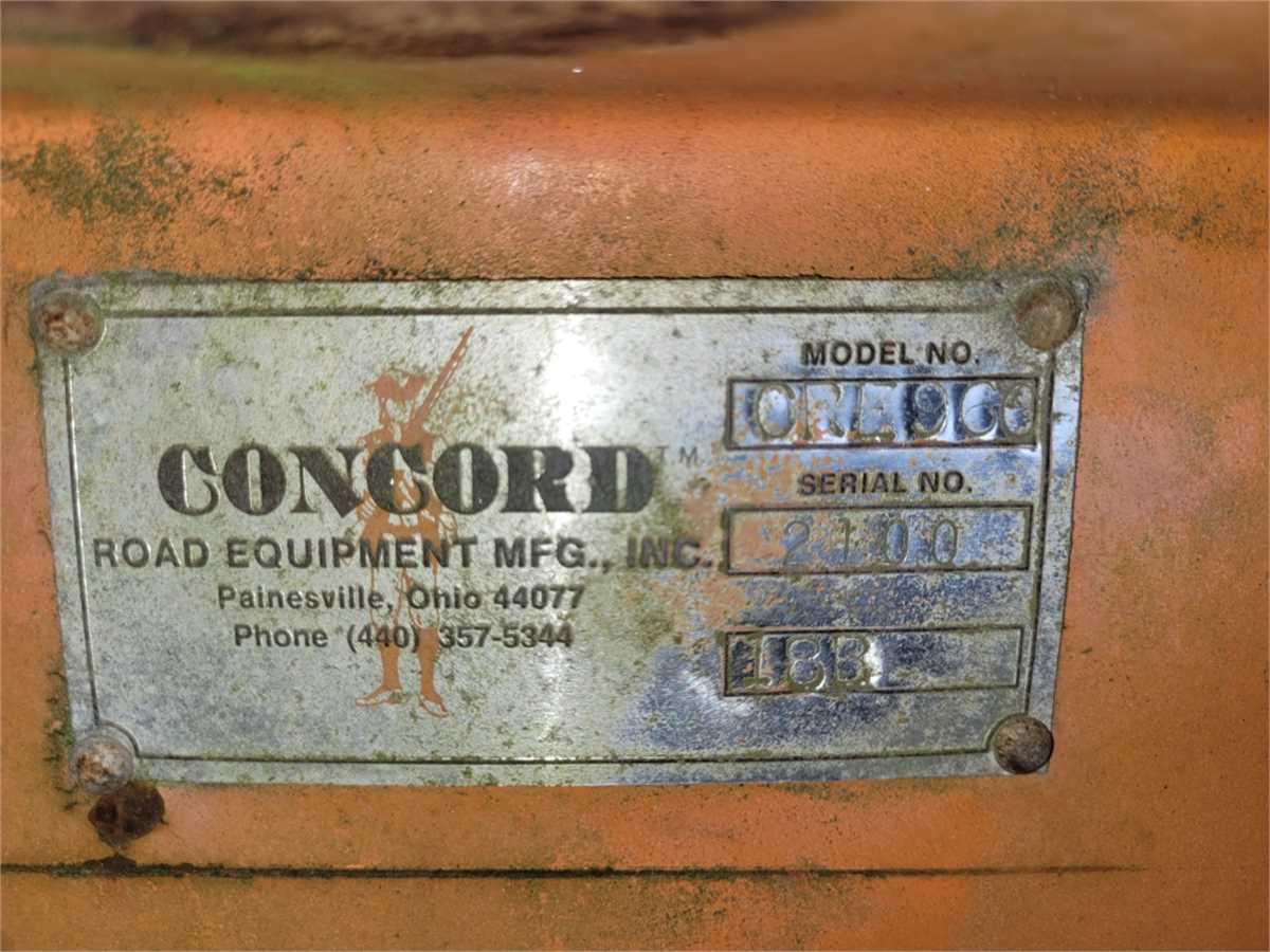 Concord Model CRE960 Bermer attachment Online Government Auctions of ...