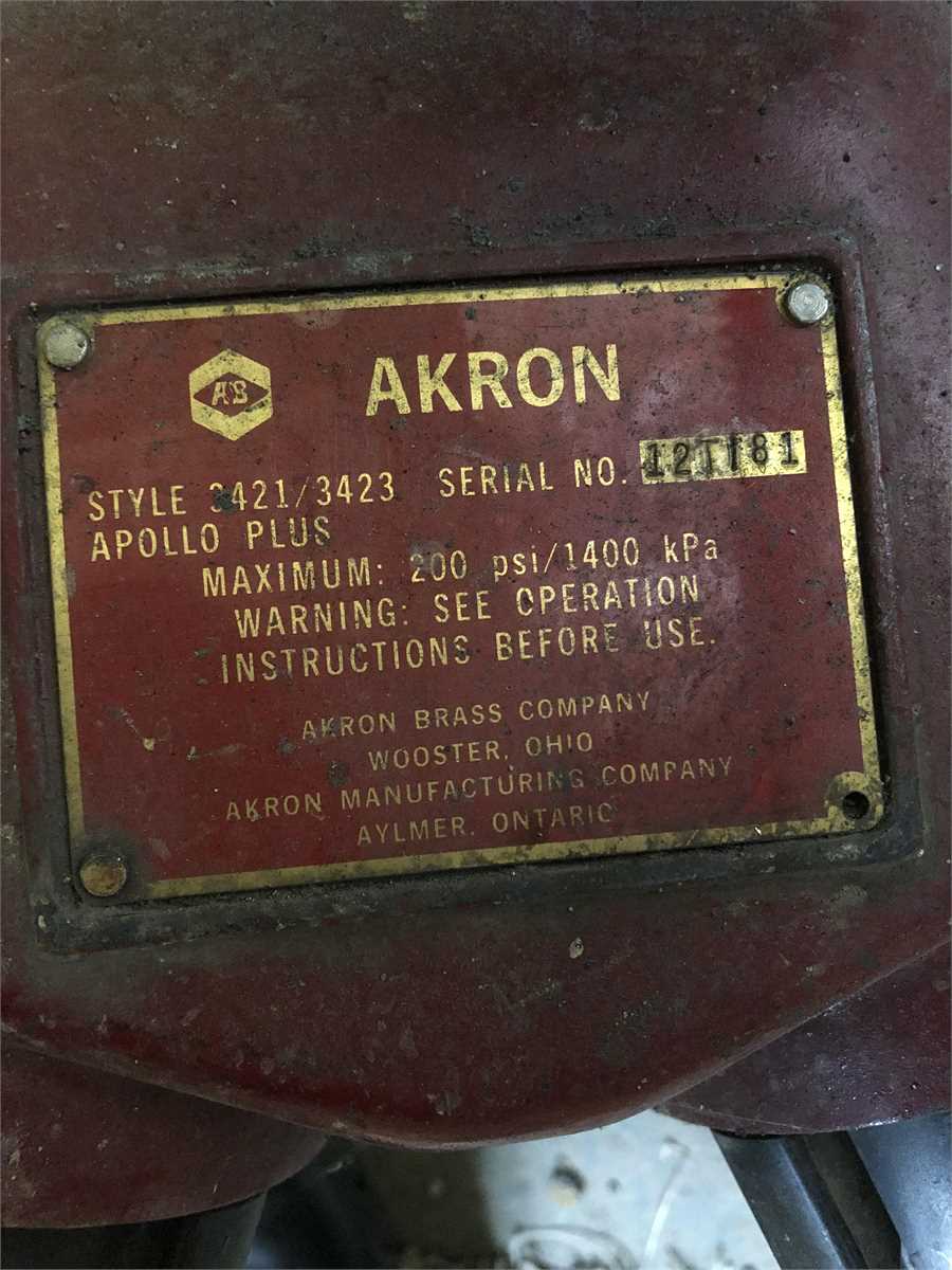 Akron Apollo Master Stream Device Online Government Auctions of ...