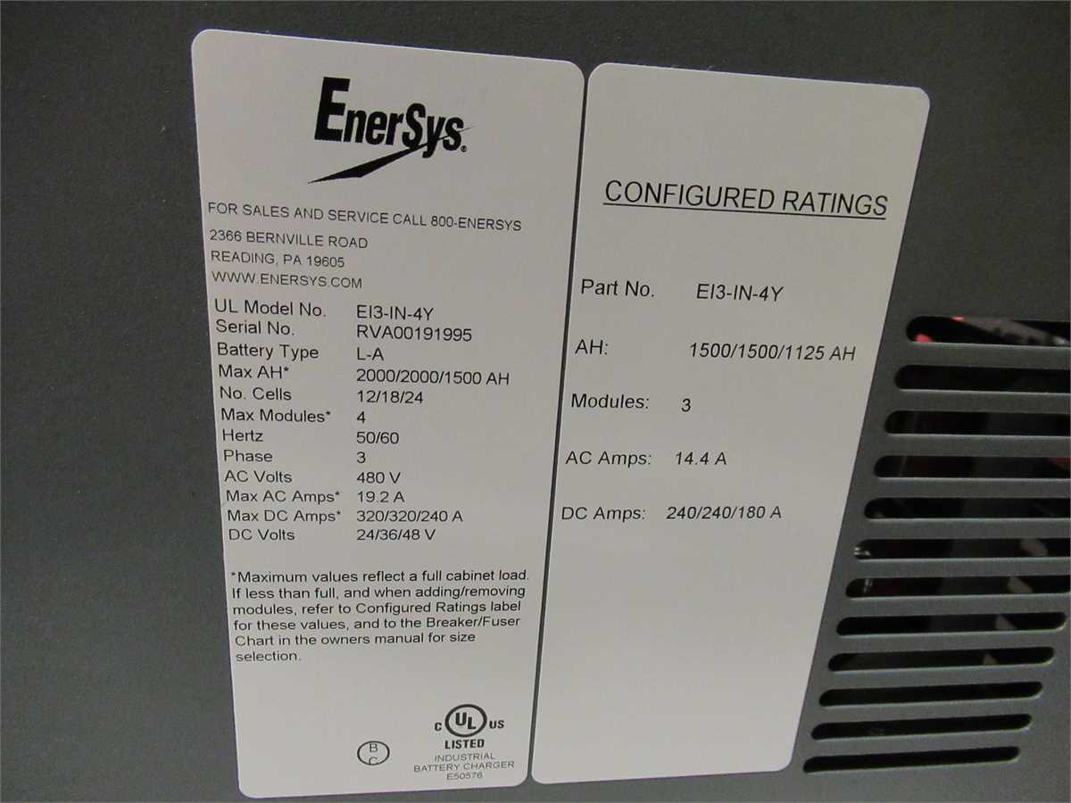 Lot 15 Enersys Charger Online Government Auctions of Government Surplus ...