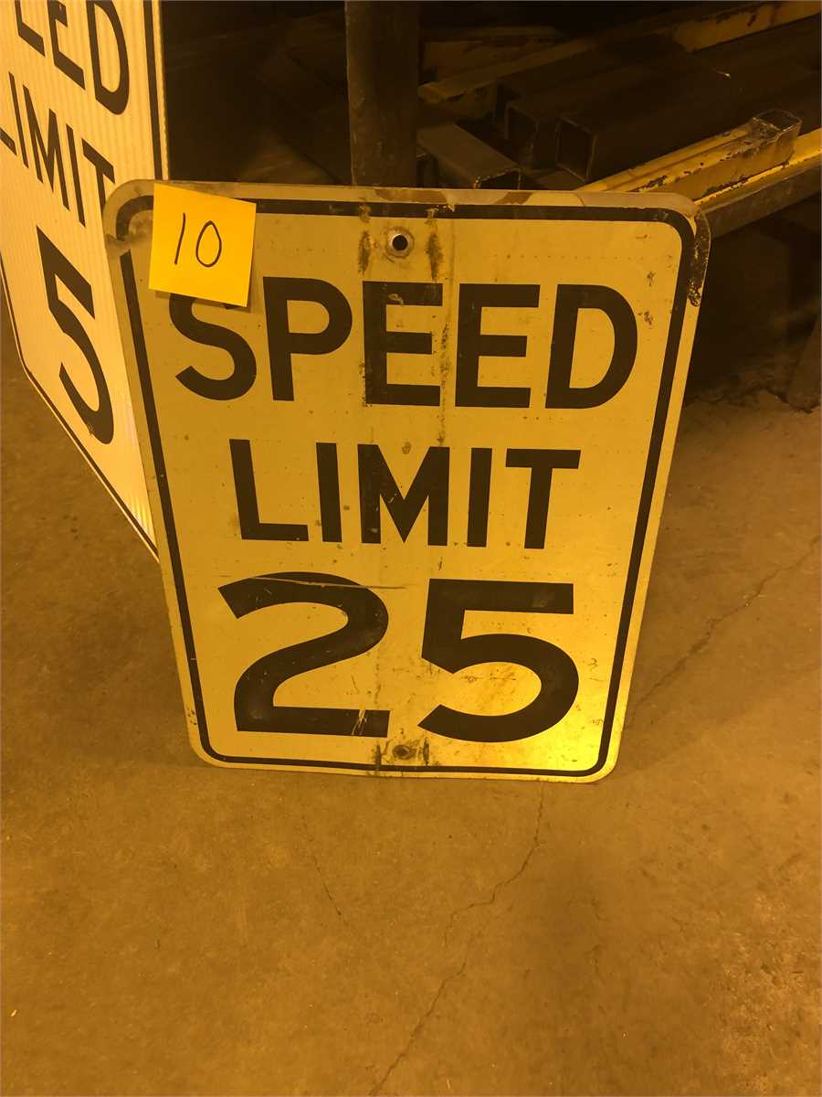 Old speed limit sign Online Government Auctions of Government Surplus ...
