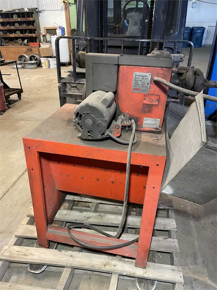 Brake Lathe- FMC Brake Lathe B-601 Online Government Auctions of ...