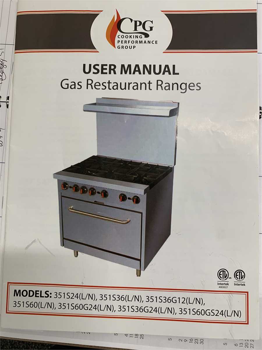 CPG Cooking Performance Group Gas Restaurant range Online Government ...