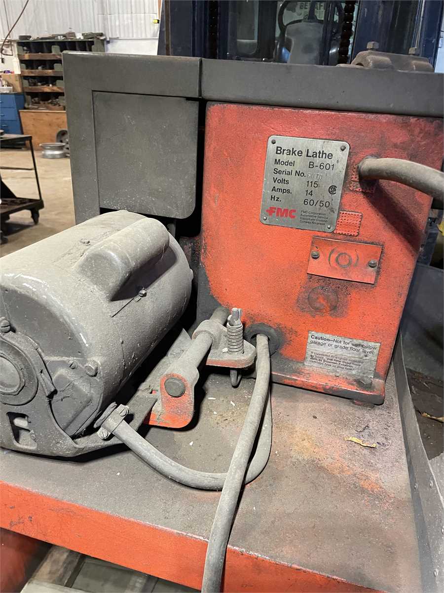 Brake Lathe- FMC Brake Lathe B-601 Online Government Auctions of ...